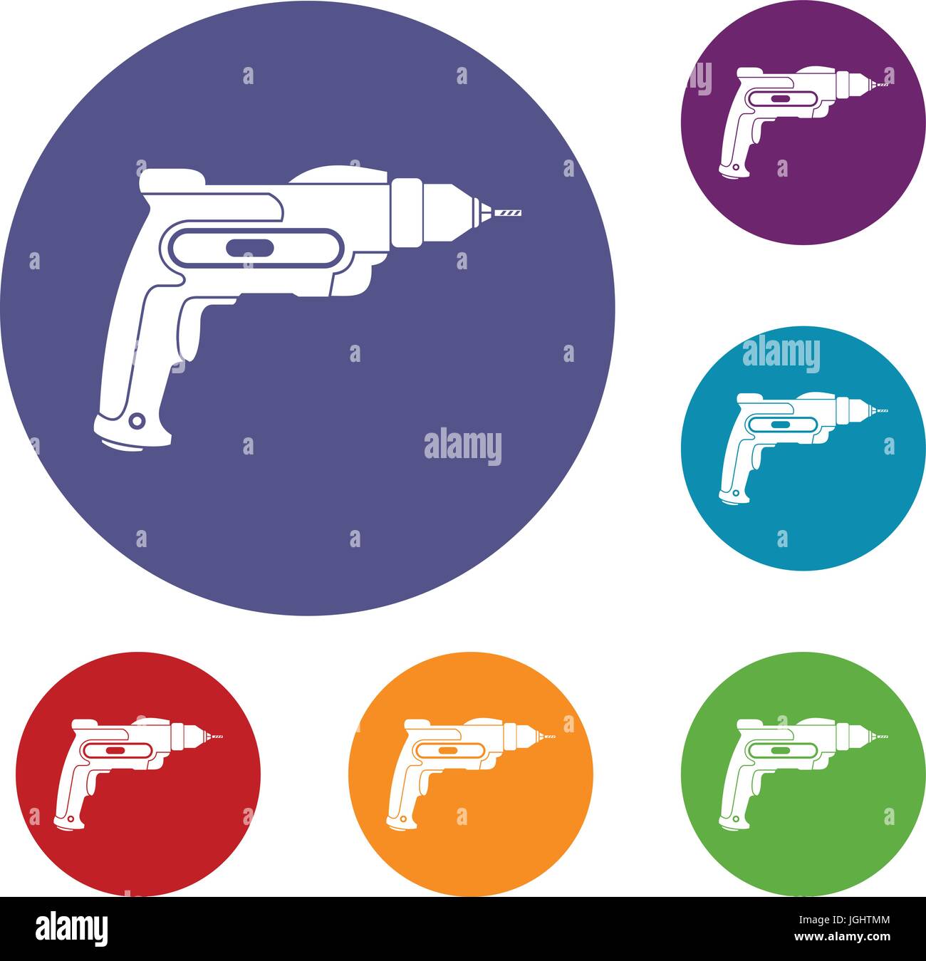 Hand drill icons set Stock Vector Image & Art - Alamy