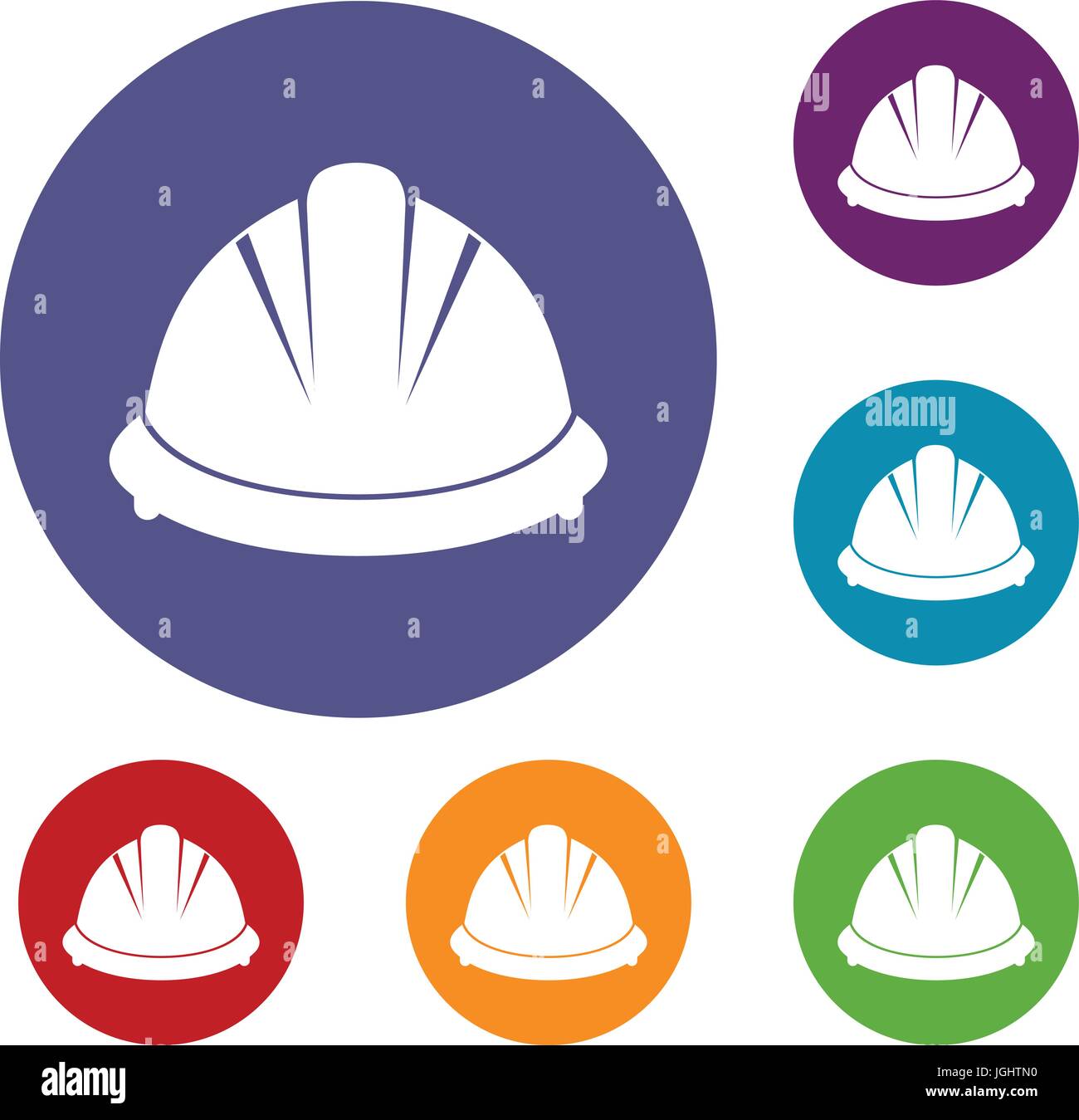 Construction helmet icons set Stock Vector Image & Art - Alamy