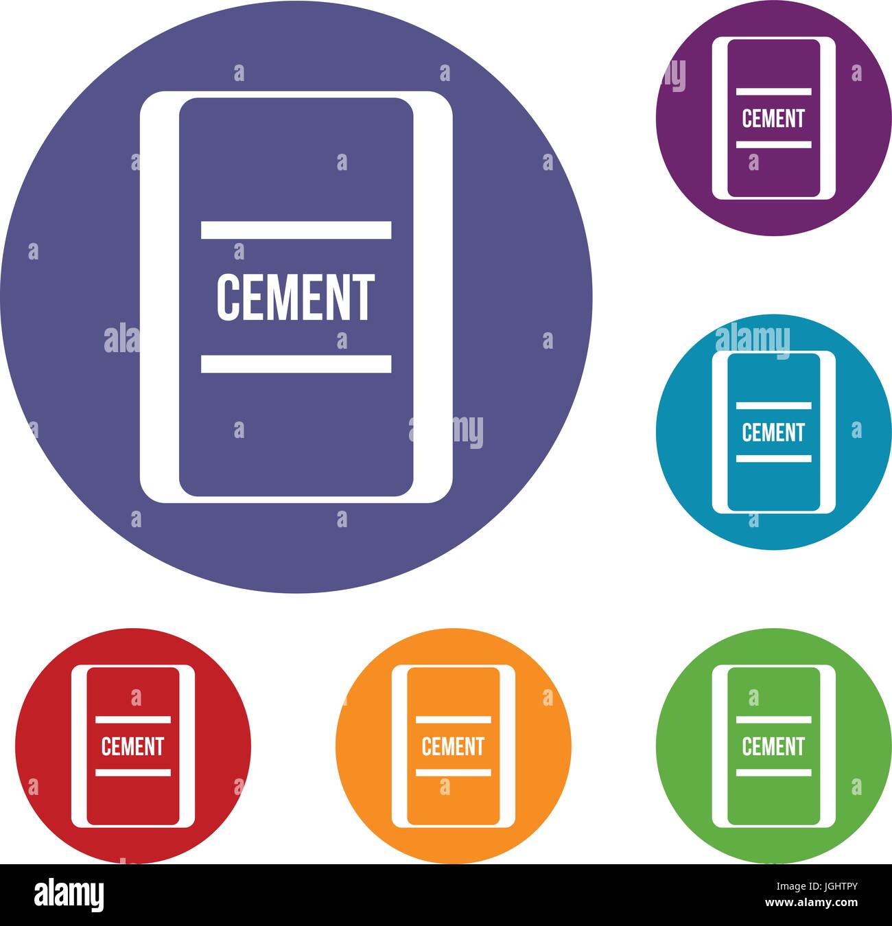 One bag of cement icons set Stock Vector Image & Art - Alamy