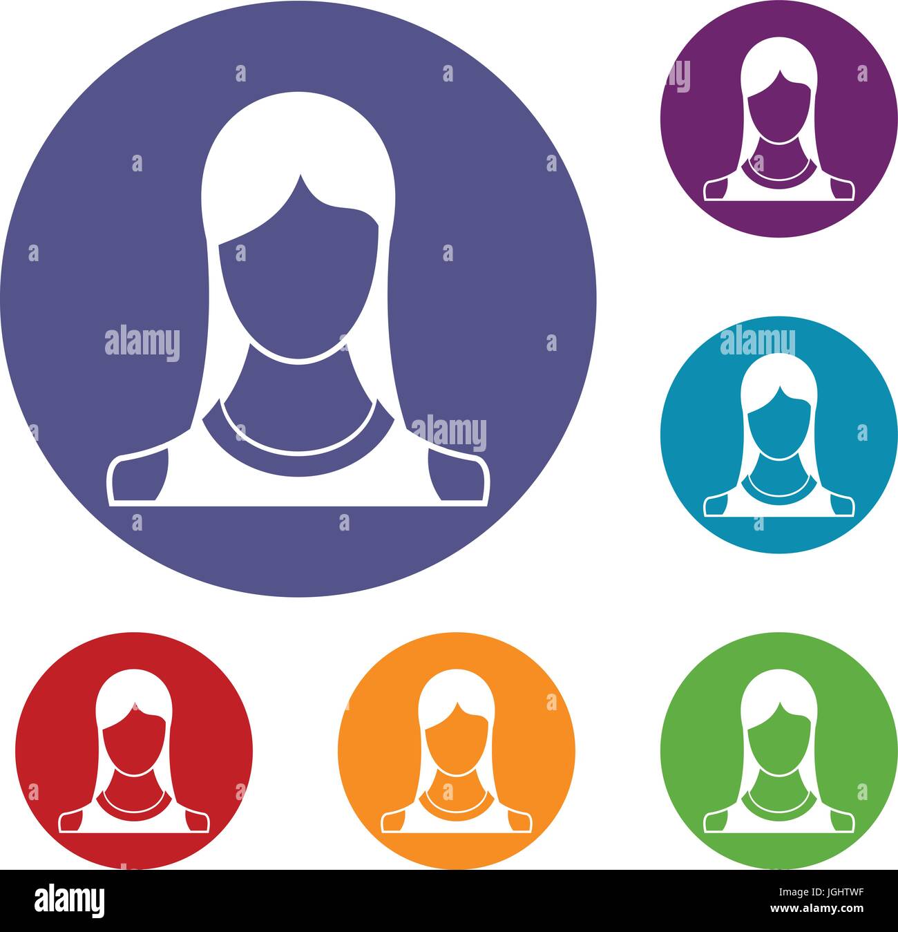 Woman icons set Stock Vector Image & Art - Alamy