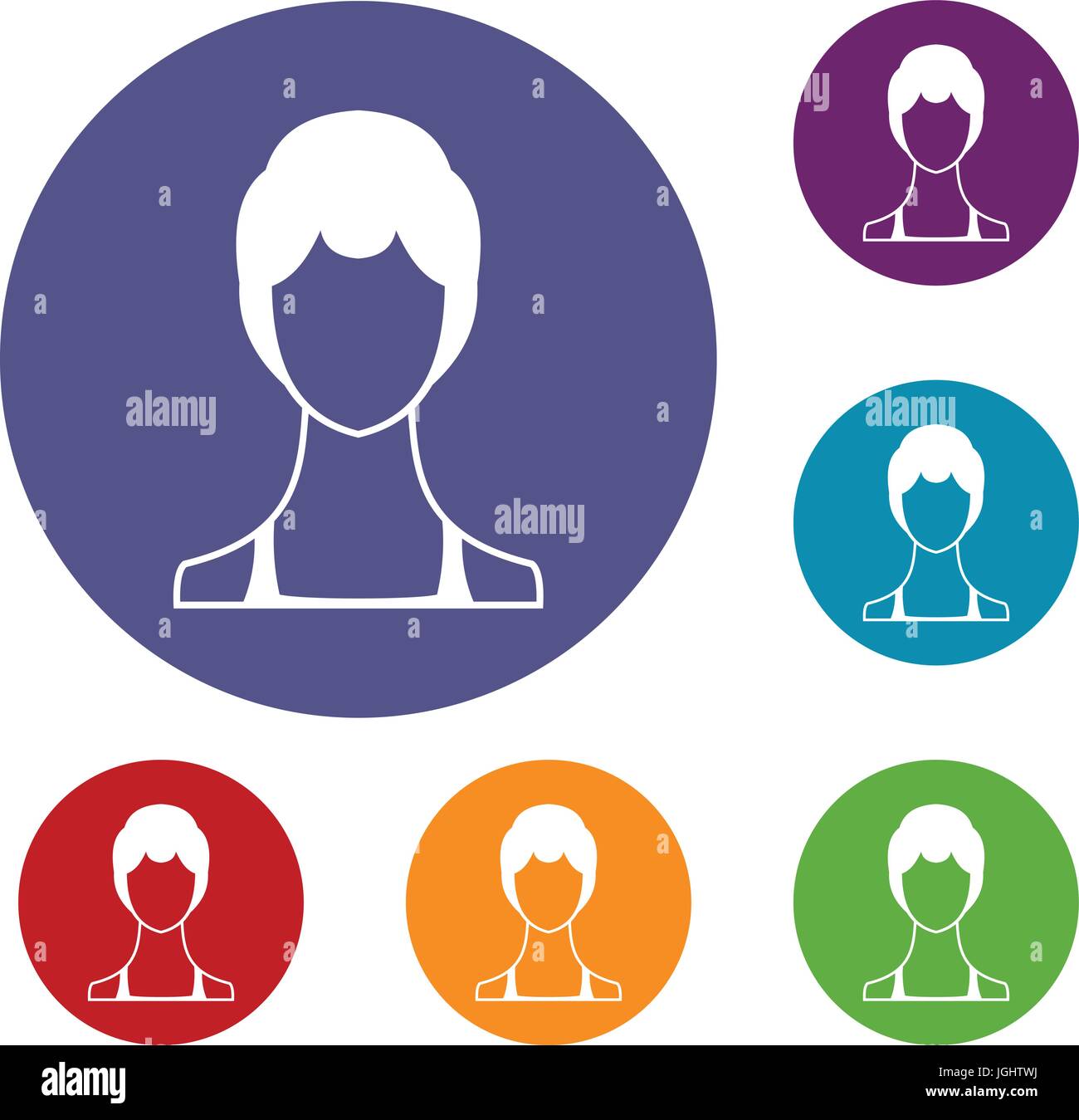 Woman icons set Stock Vector Image & Art - Alamy