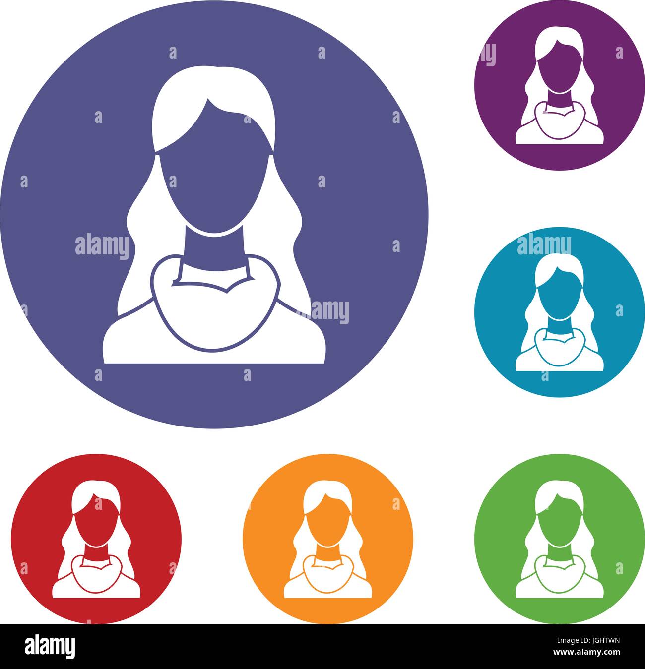 Woman icons set Stock Vector Image & Art - Alamy