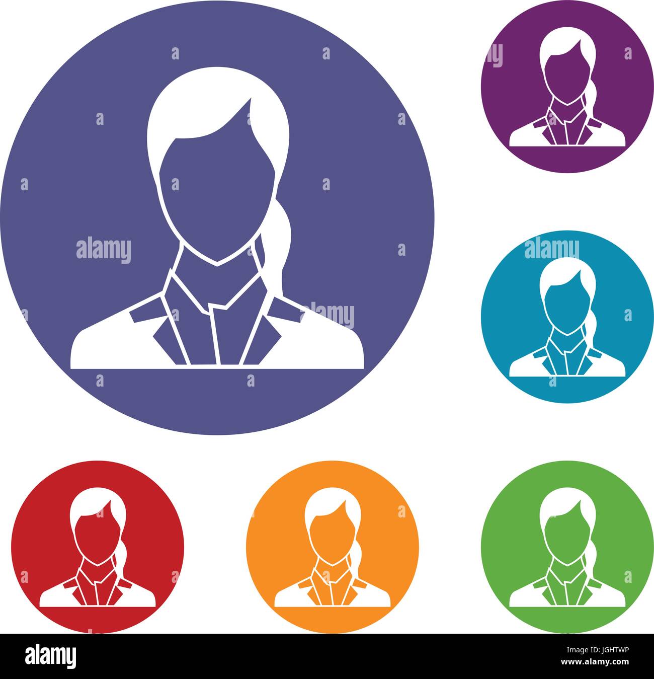 Woman icons set Stock Vector Image & Art - Alamy