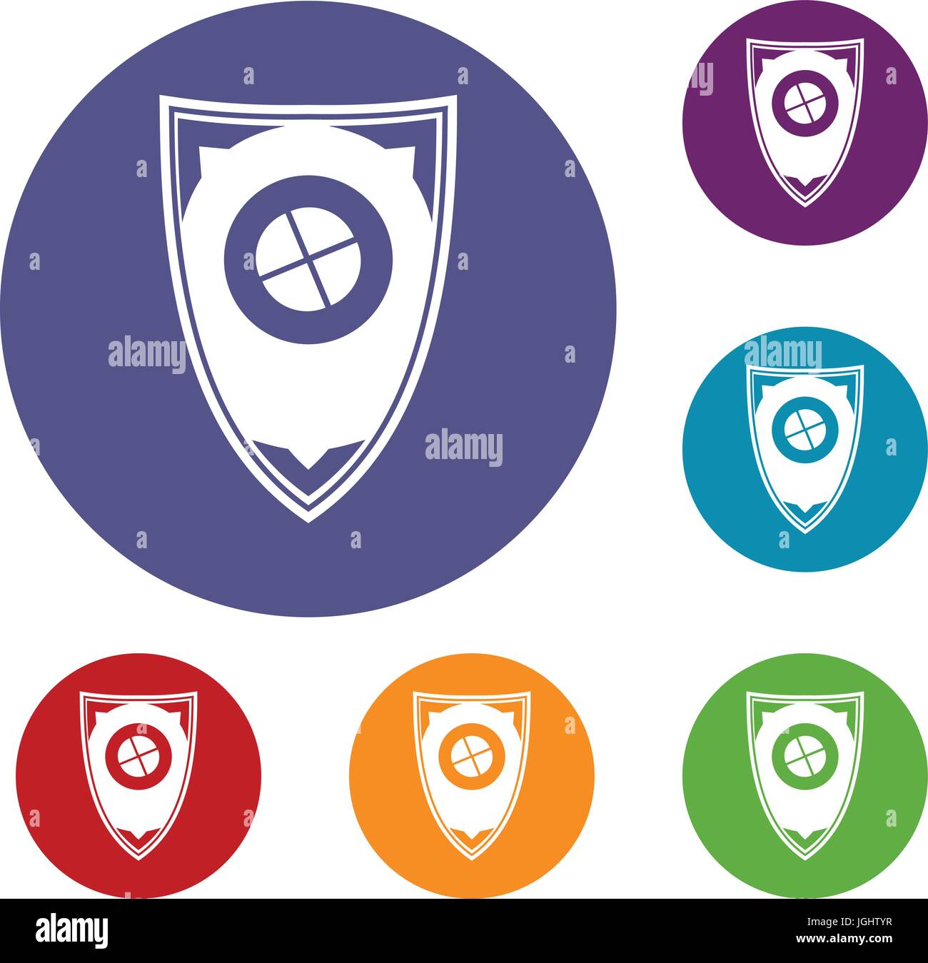 Shield icons set Stock Vector Image & Art - Alamy