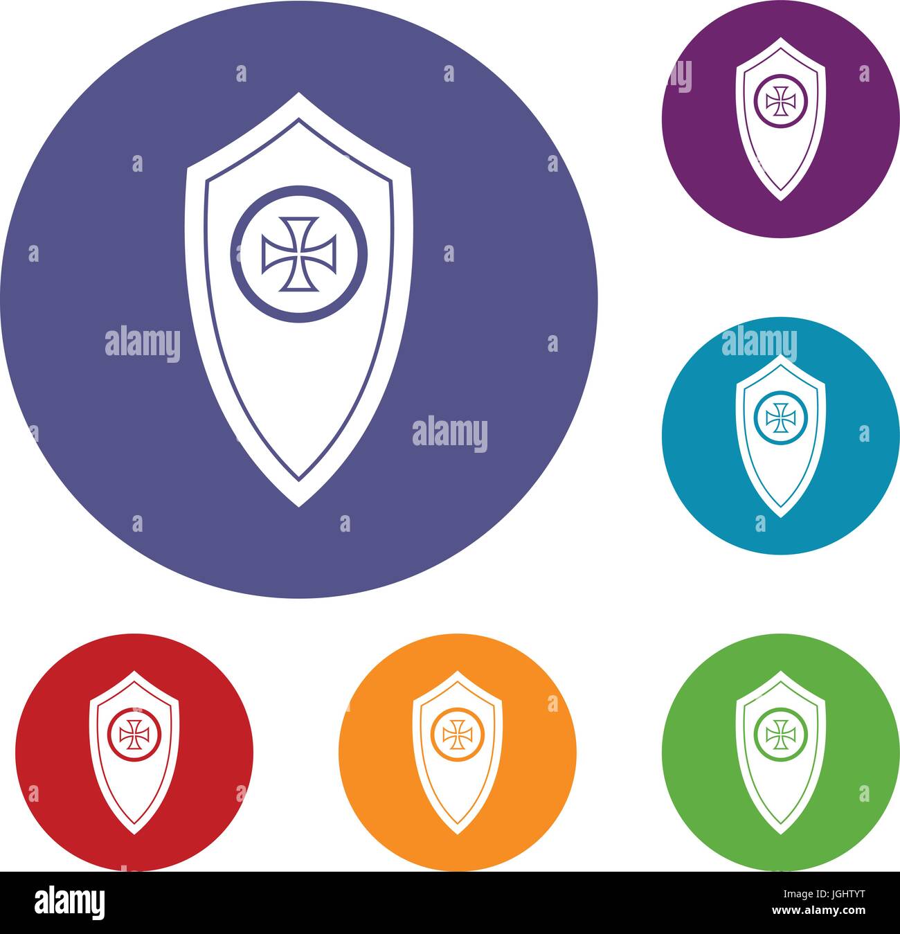 Shield icons set Stock Vector Image & Art - Alamy