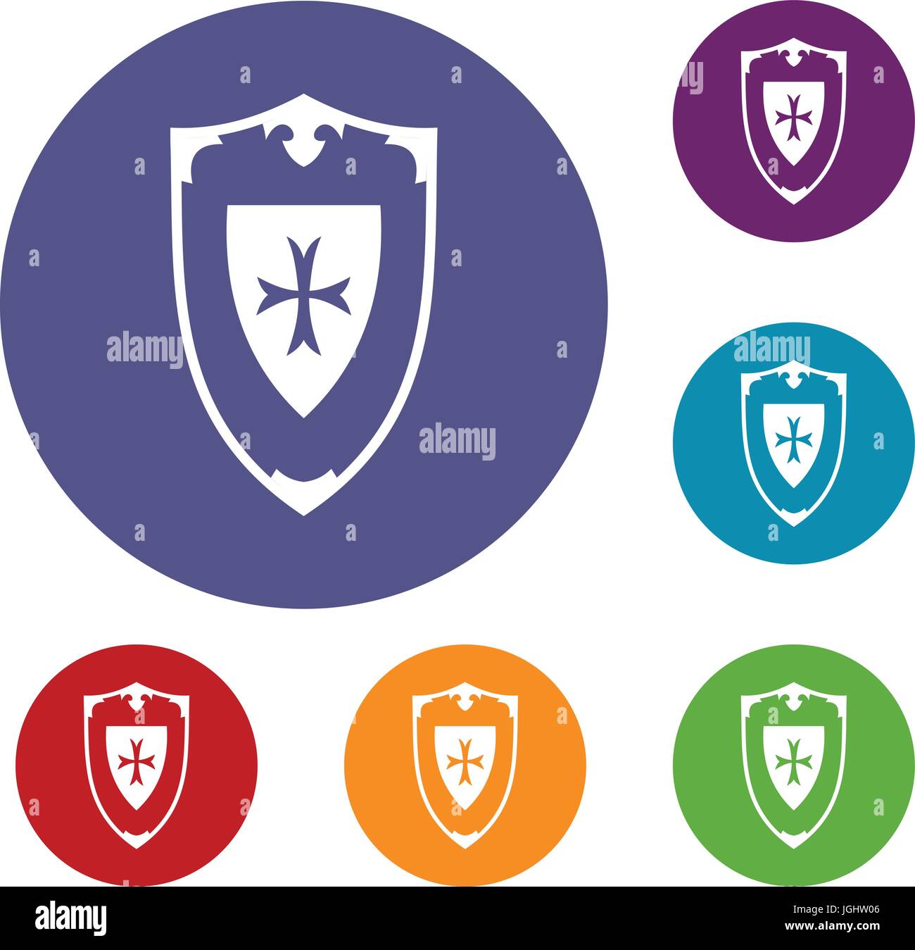 Shield icons set Stock Vector Image & Art - Alamy
