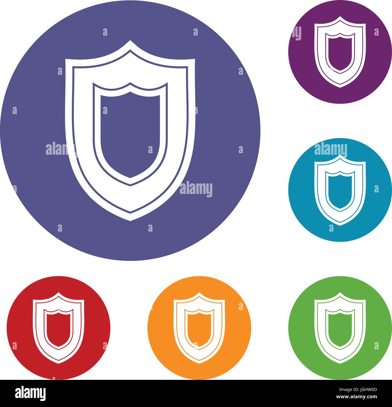 Shield icons set Stock Vector Image & Art - Alamy