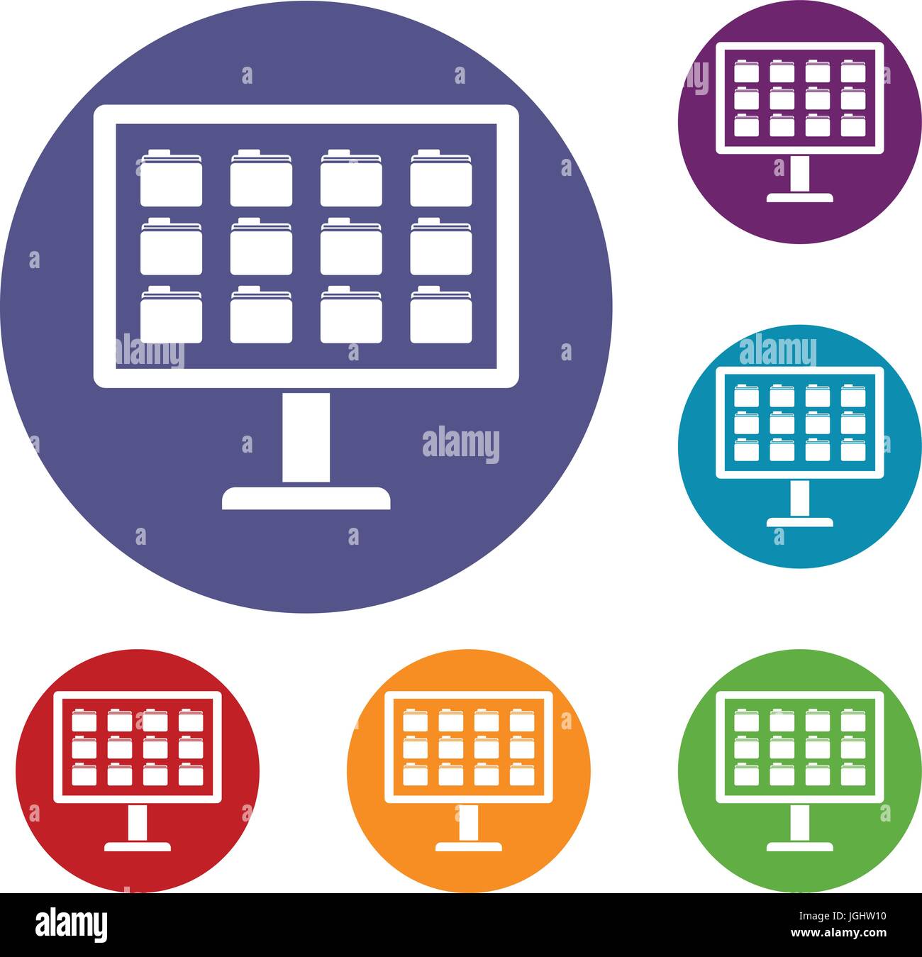 Desktop computer folders icons hi-res stock photography and images - Alamy