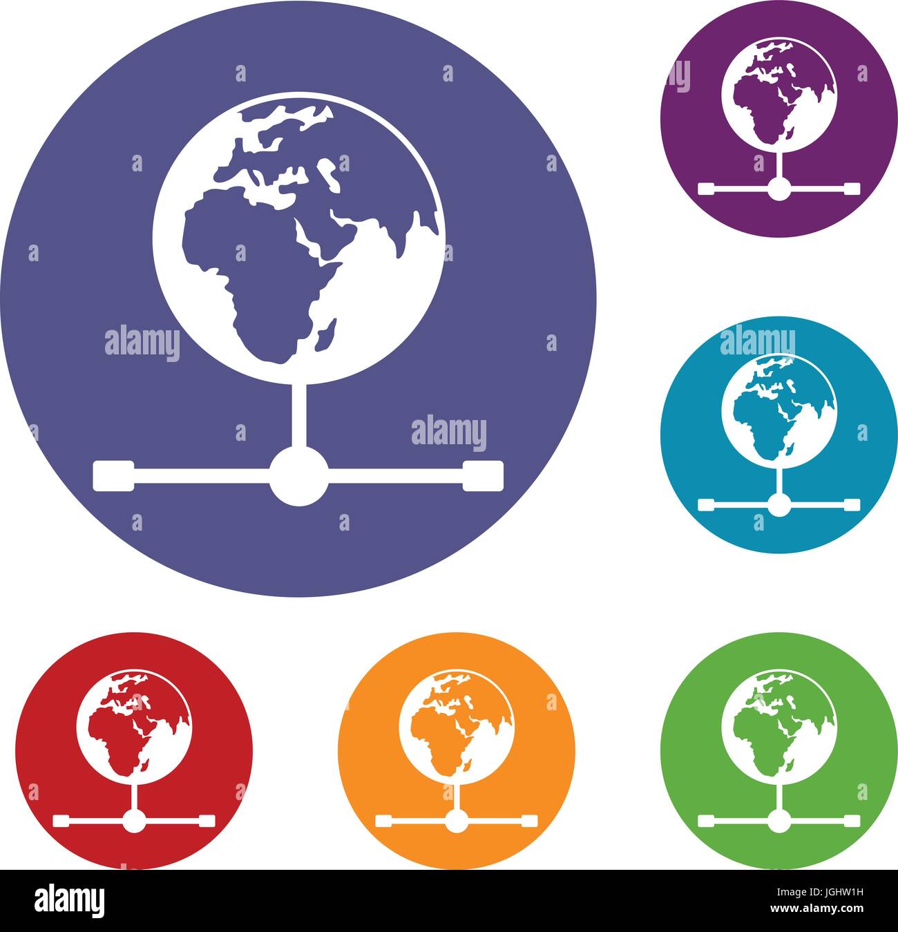 Globe icons set Stock Vector Image & Art - Alamy