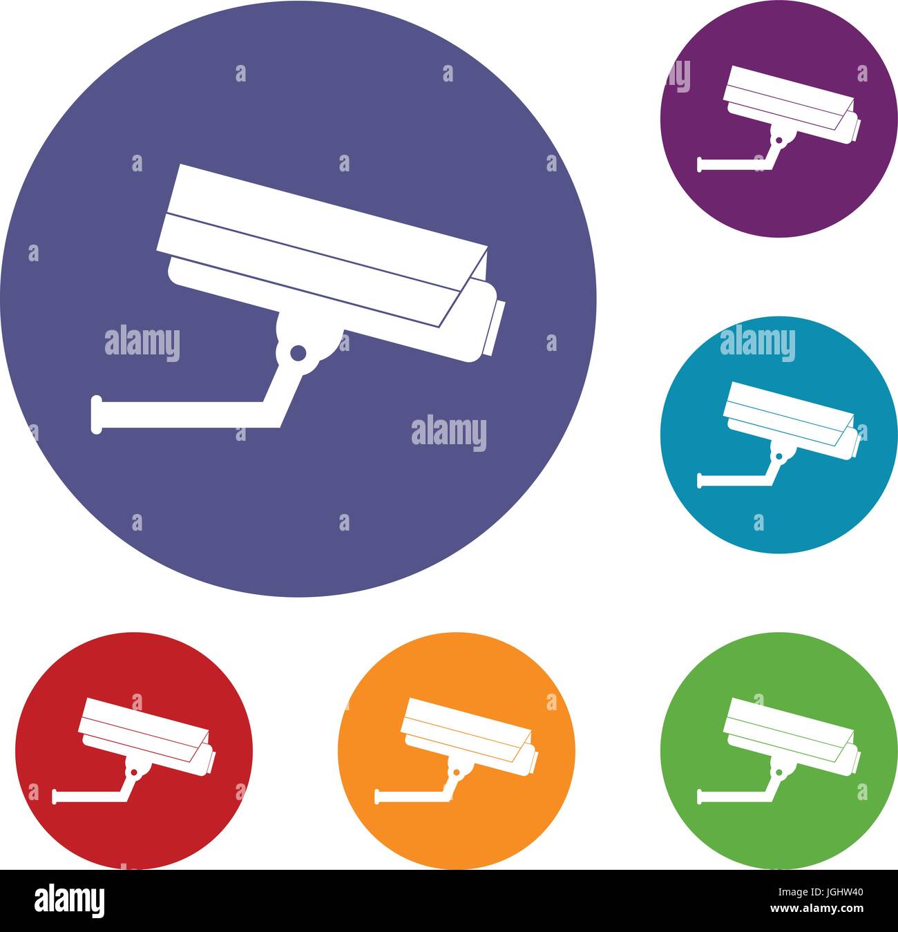 Surveillance camera icons set Stock Vector Image & Art - Alamy