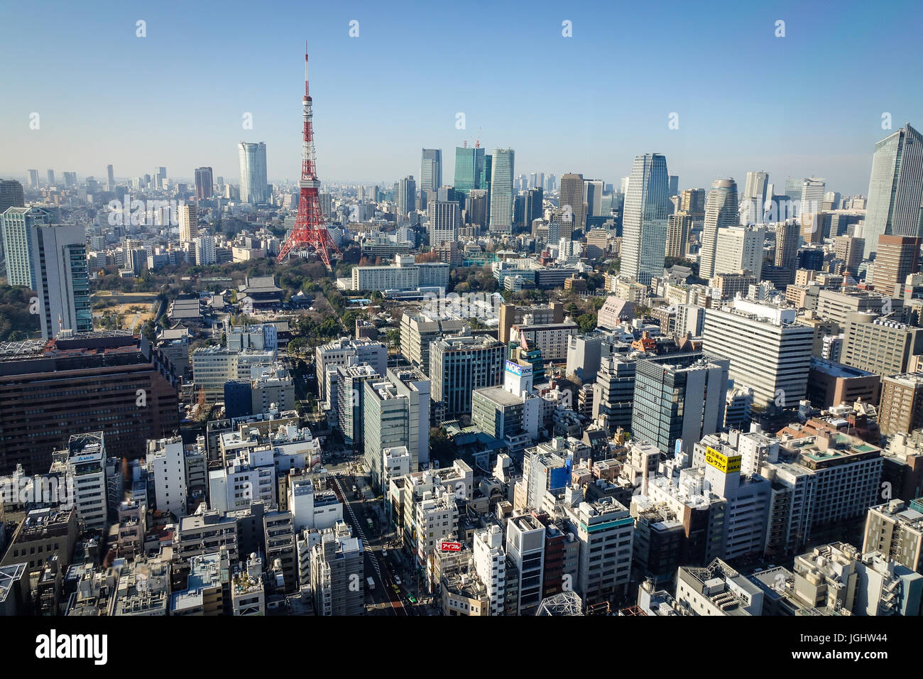 Tokyo, Japan - Jan 4, 2016. Cityscape of Tokyo, Japan. With a ...
