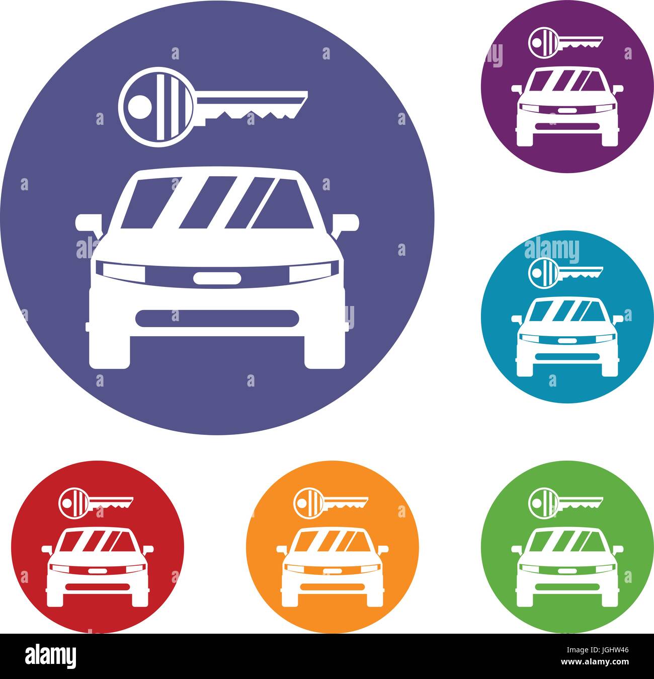 Car and key icons set Stock Vector Image & Art - Alamy