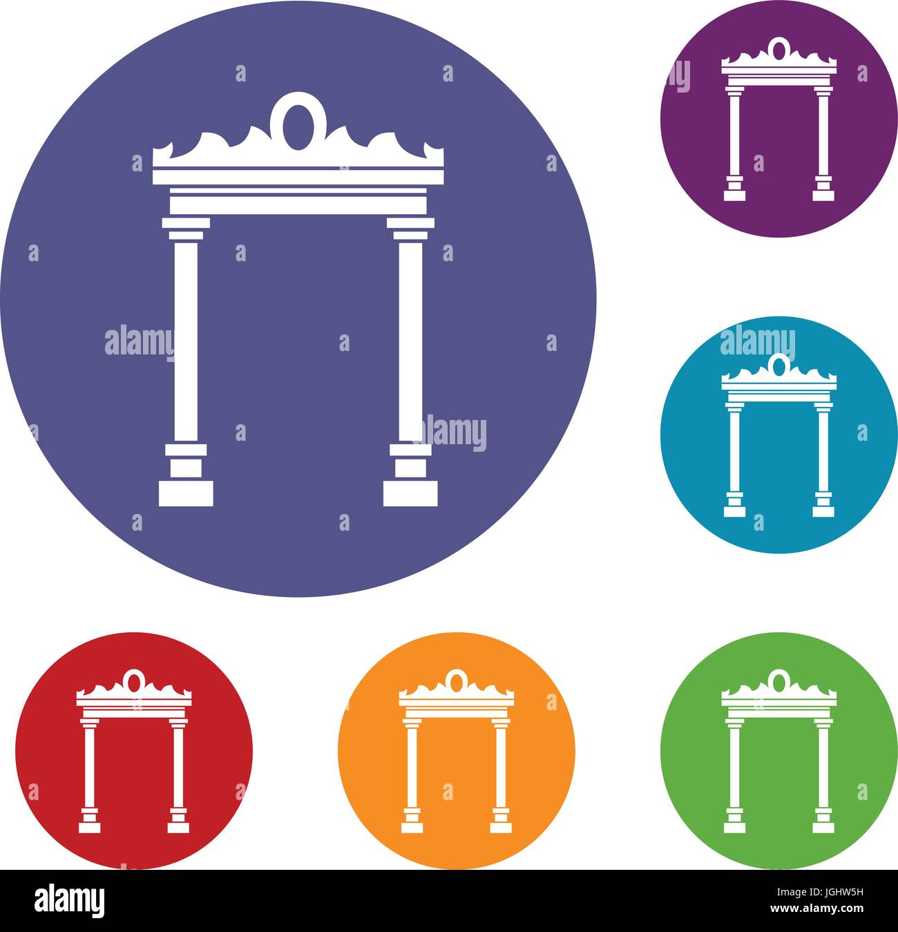 Arch icons set Stock Vector Image & Art - Alamy