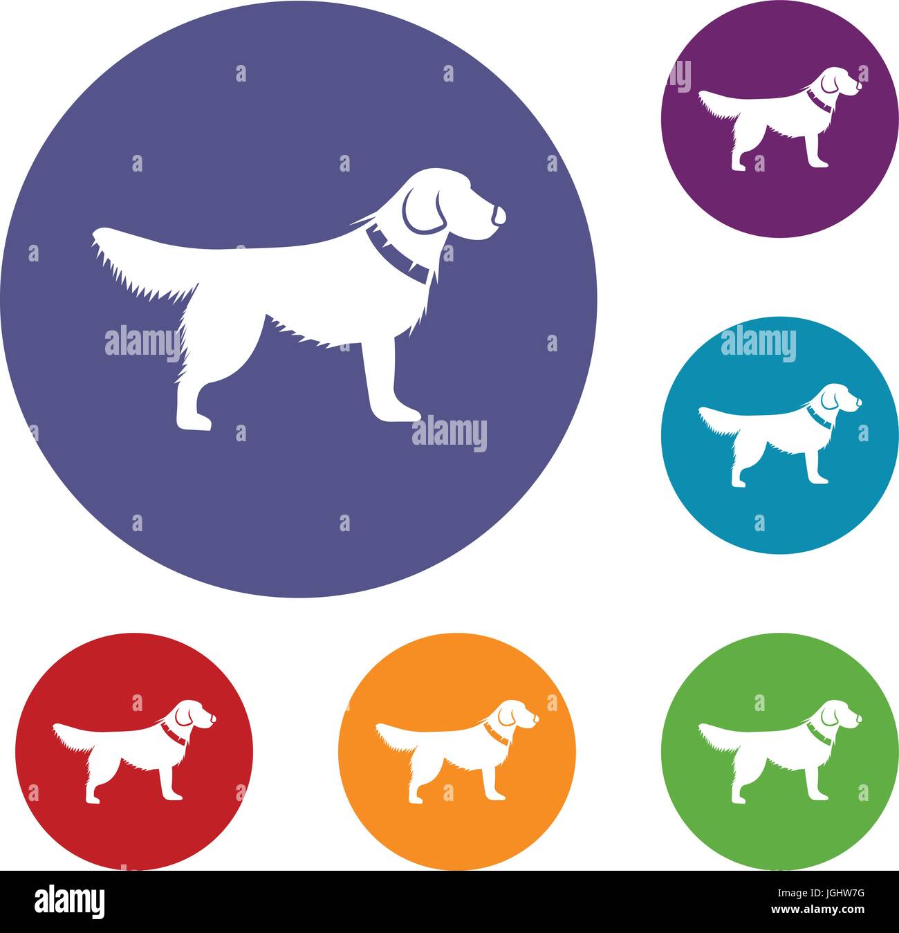 Dog icons set Stock Vector Image & Art - Alamy
