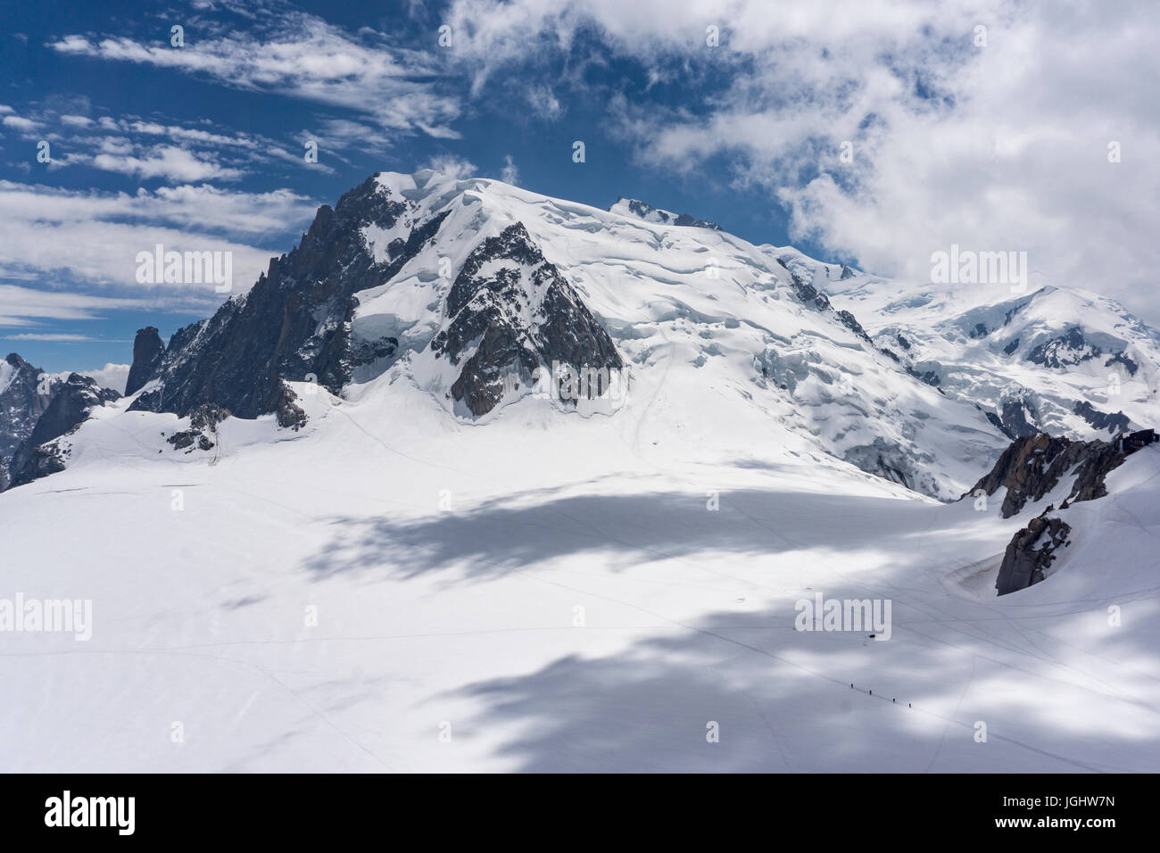 View of the Mont Blanc on a beautiful sunny day. Alps Stock Photo - Alamy