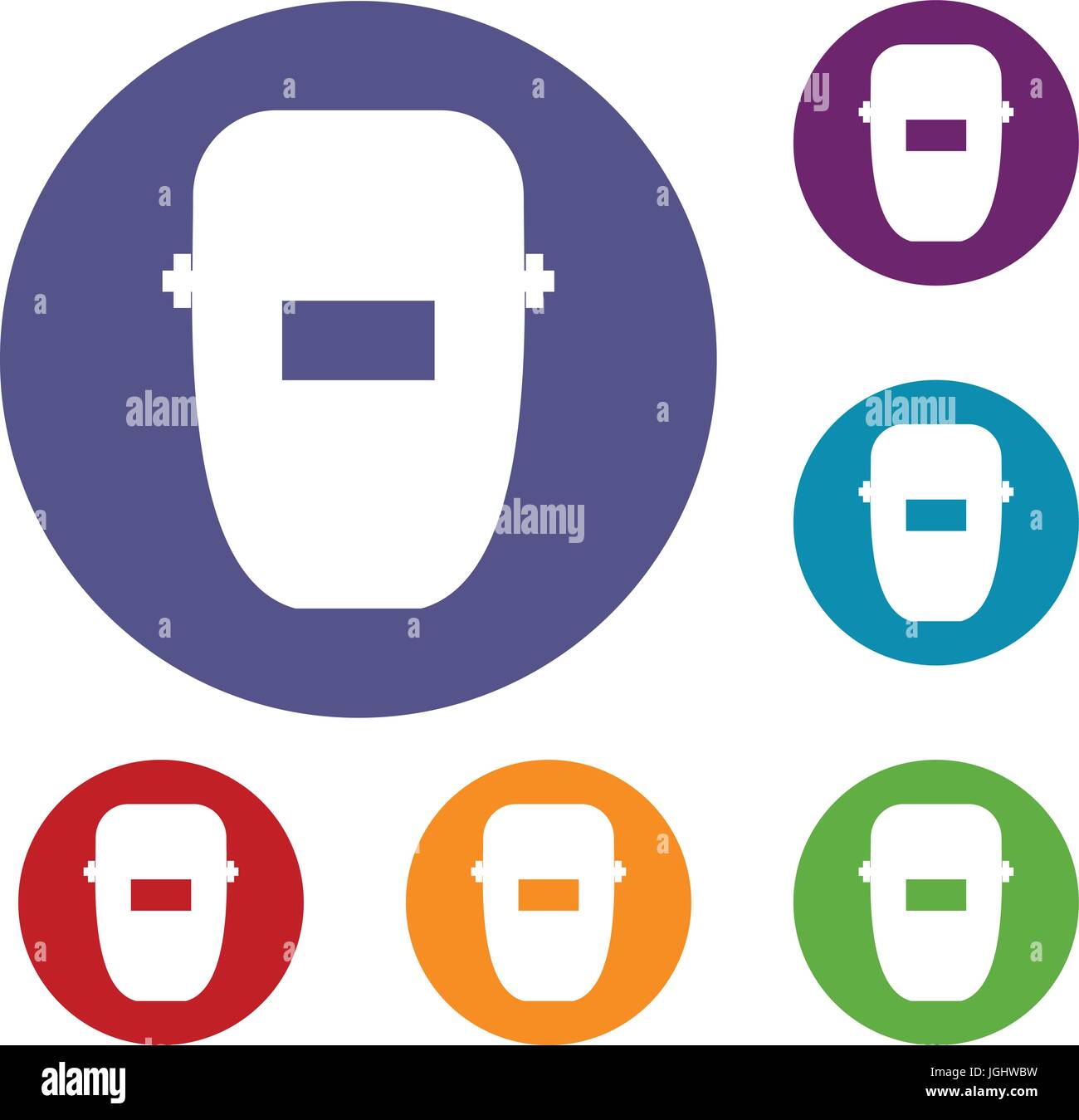Welding mask icons set Stock Vector Image & Art - Alamy