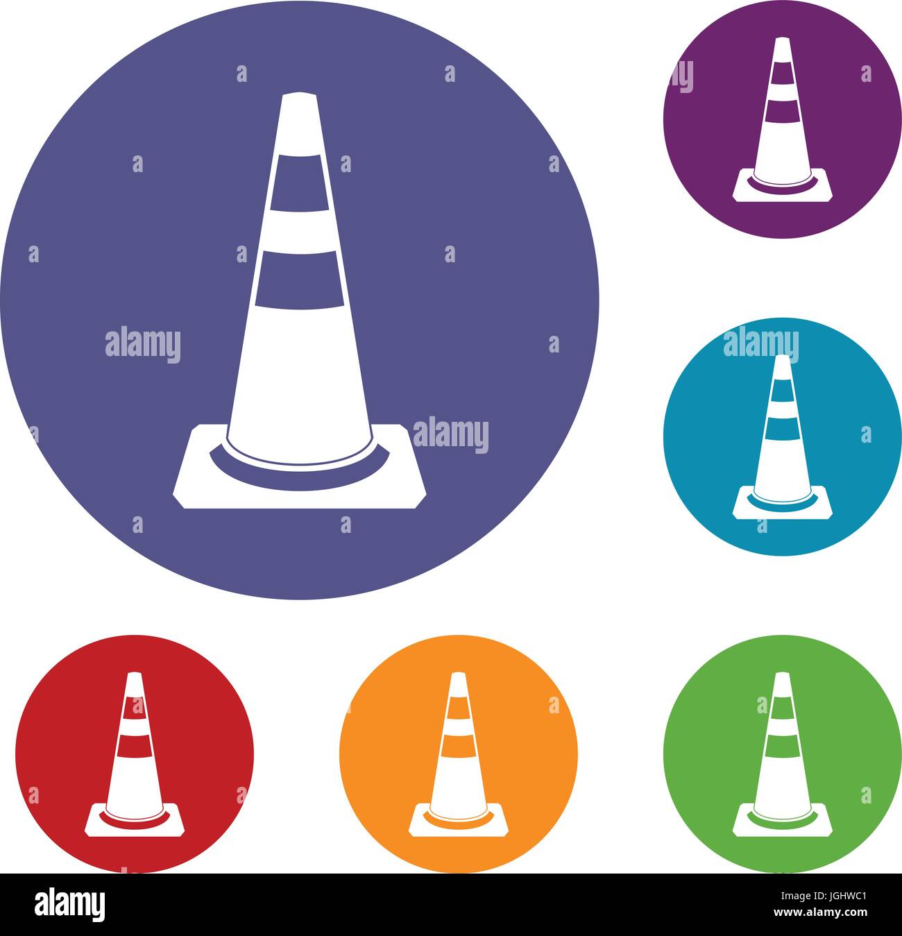 Traffic cone icons set Stock Vector Image & Art - Alamy