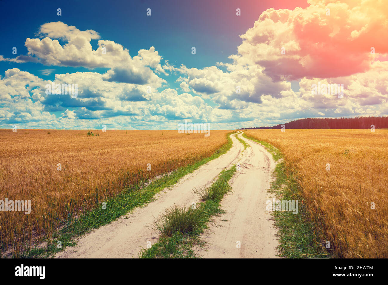 Country road perspective hi-res stock photography and images - Alamy