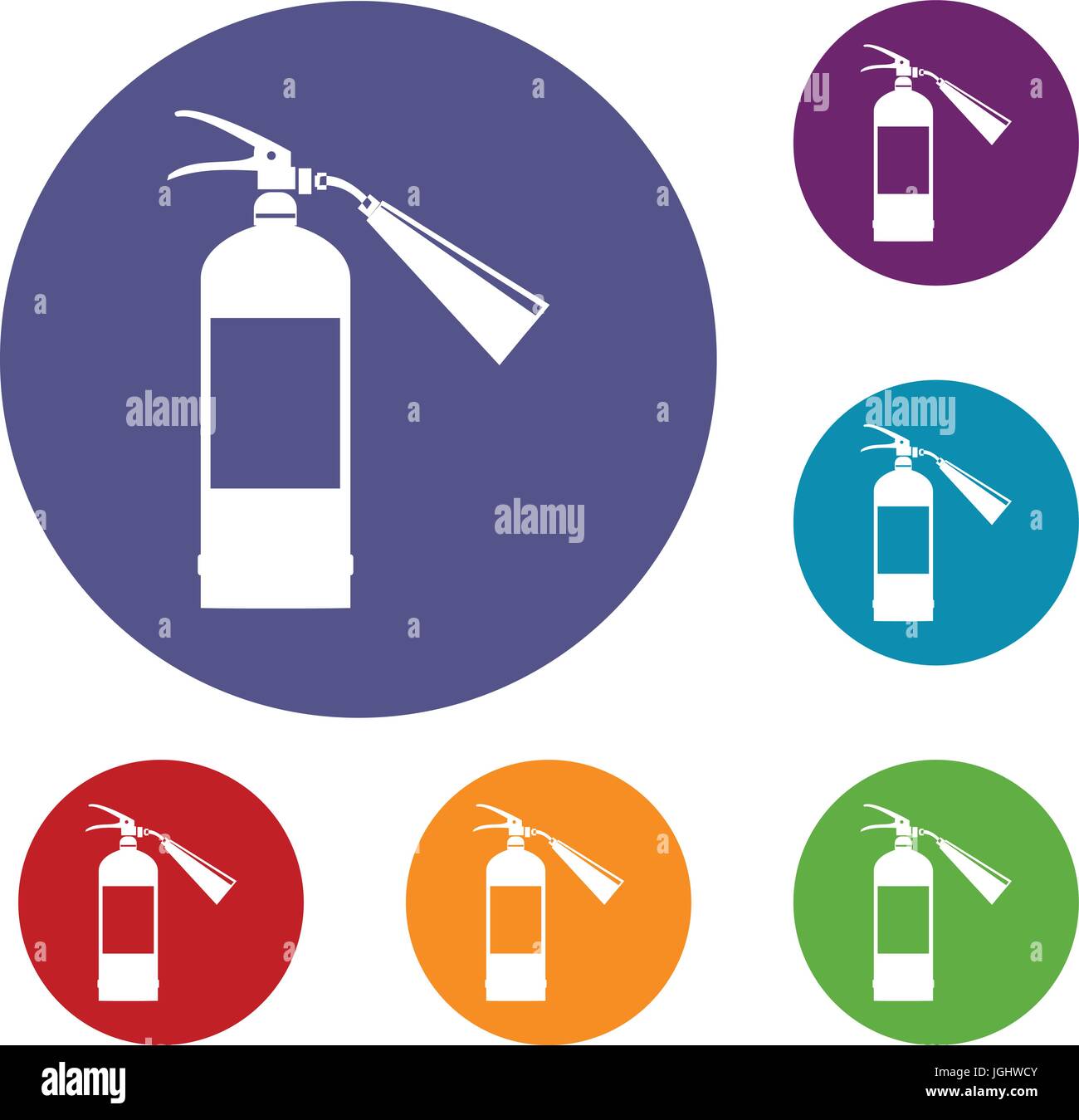 Fire extinguisher icons set Stock Vector Image & Art - Alamy
