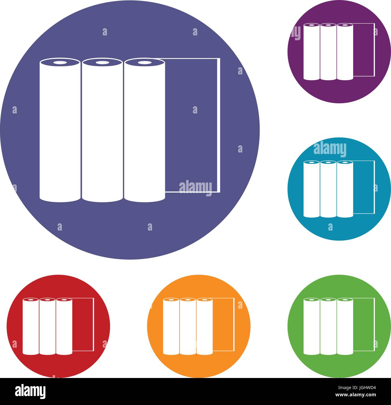 Rolls of paper icons set Stock Vector Image & Art - Alamy