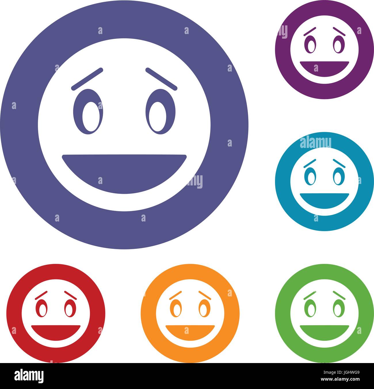 Confused emoticons set Stock Vector Image & Art - Alamy