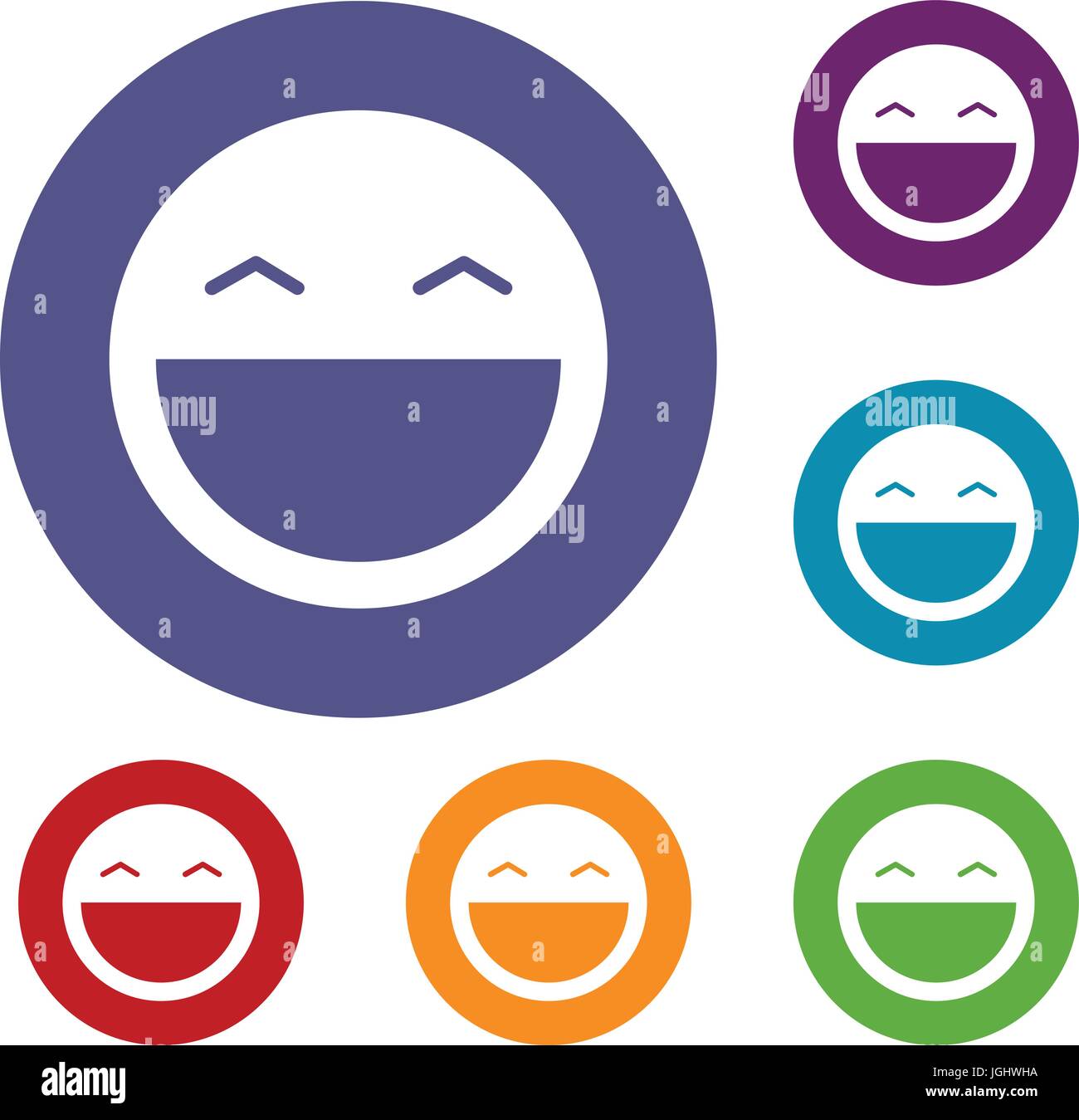 Laughing emoticons set Stock Vector Image & Art - Alamy