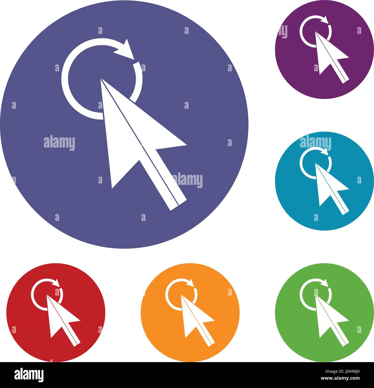 Click icons set Stock Vector Image & Art - Alamy