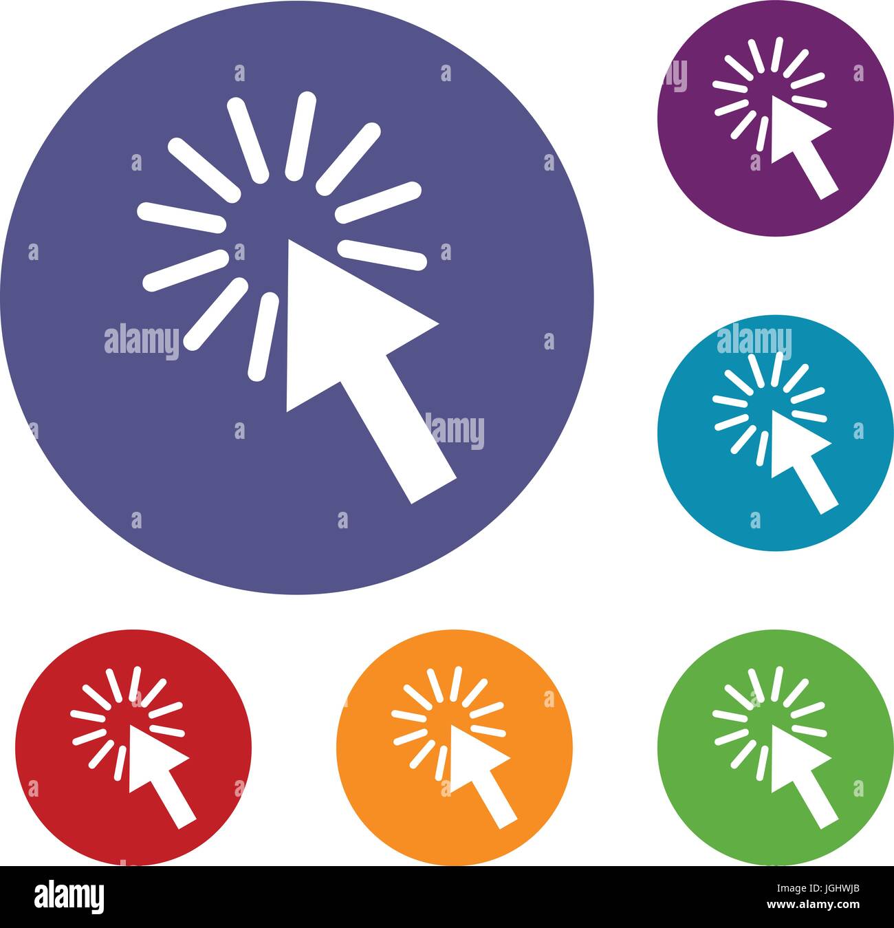 Click icons set Stock Vector Image & Art - Alamy