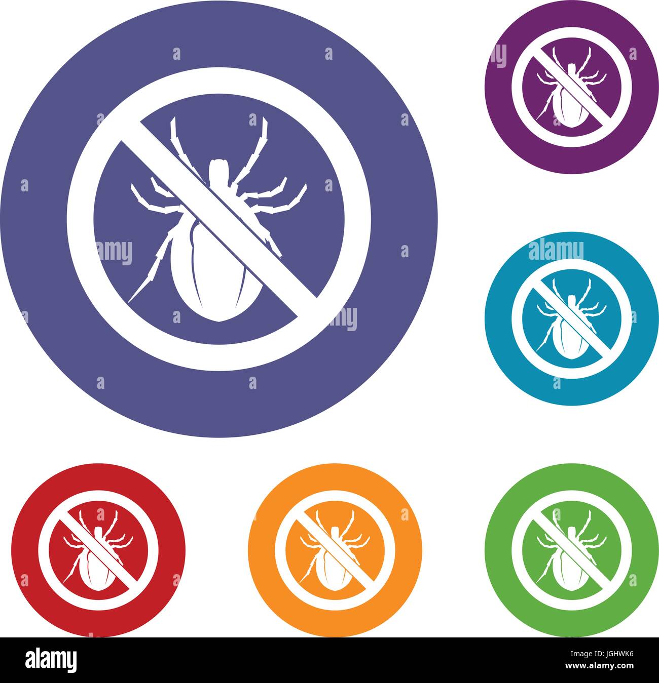 No bug sign icons set Stock Vector Image & Art - Alamy