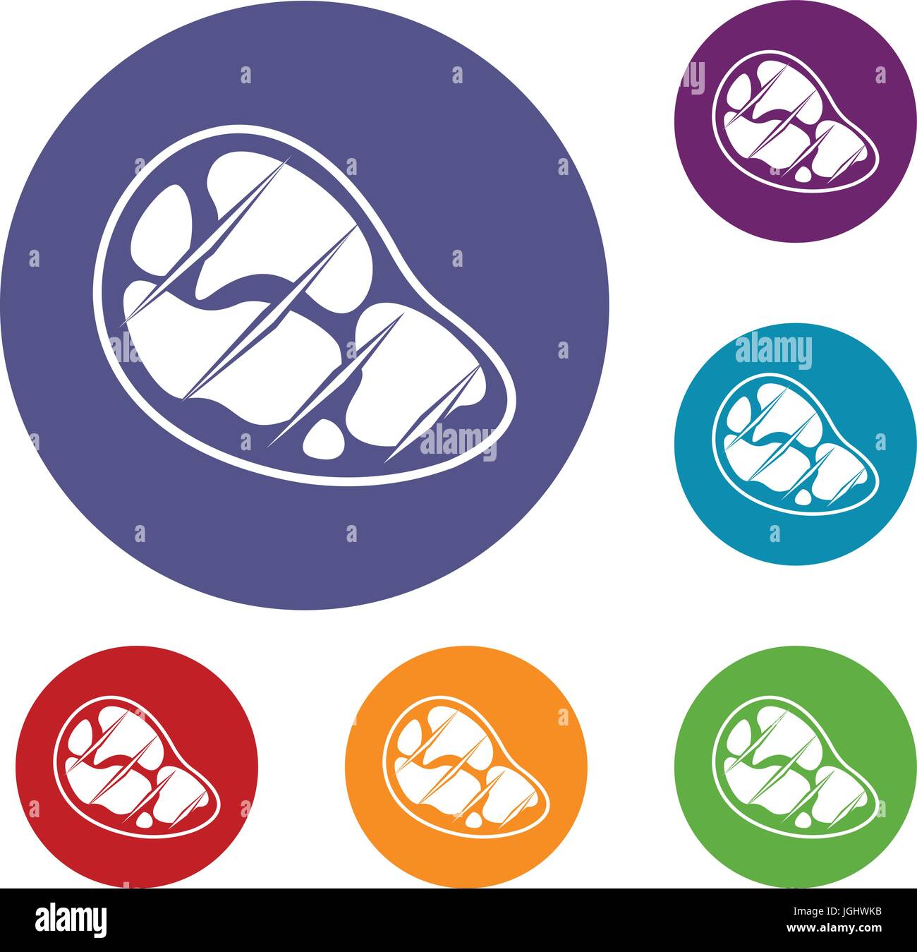 Steak icons set Stock Vector Image & Art - Alamy