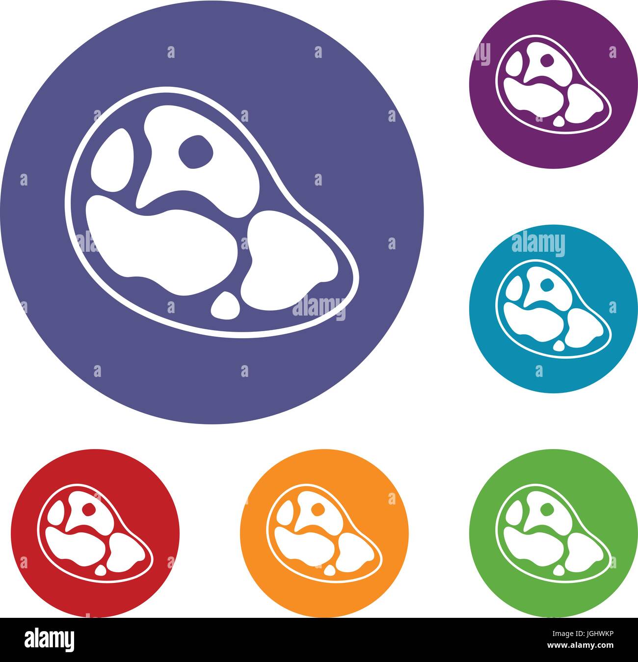 Steak icons set Stock Vector Image & Art - Alamy