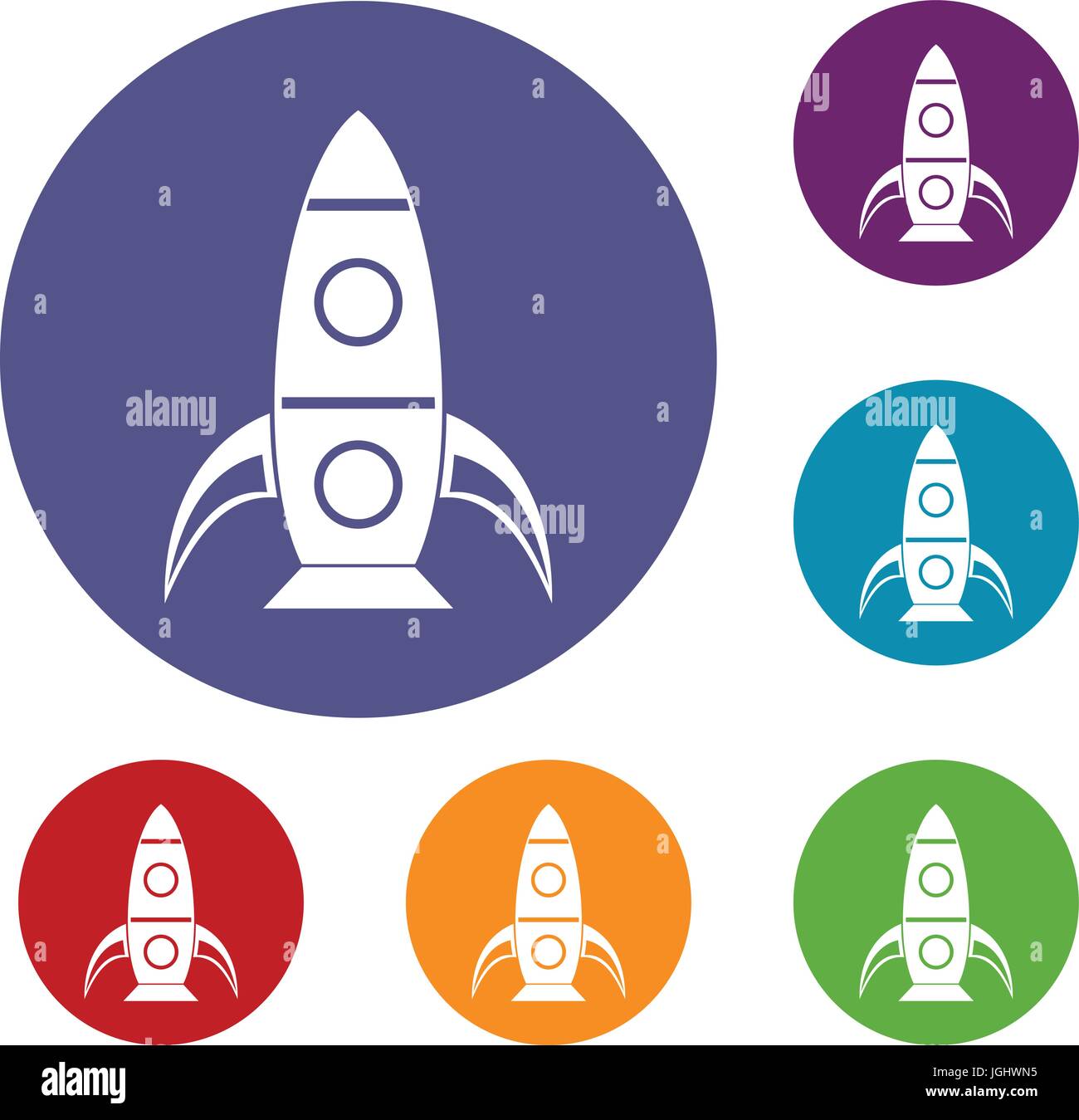 Rocket icons set Stock Vector Image & Art - Alamy