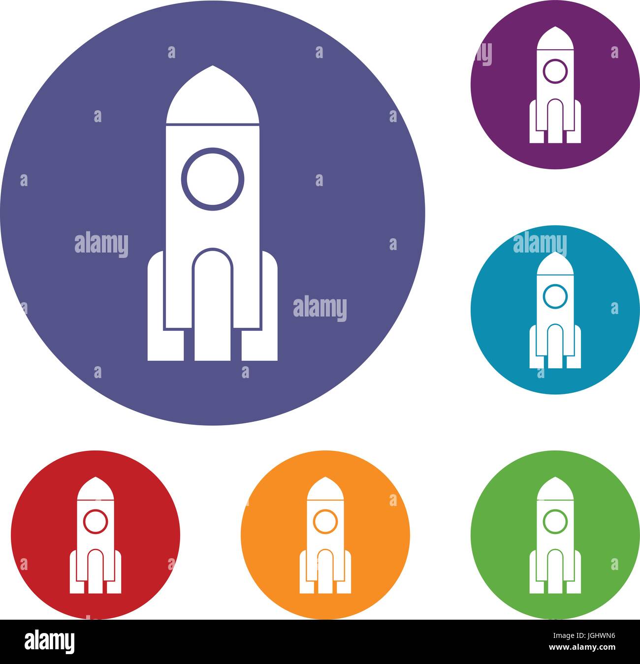 Rocket icons set Stock Vector Image & Art - Alamy