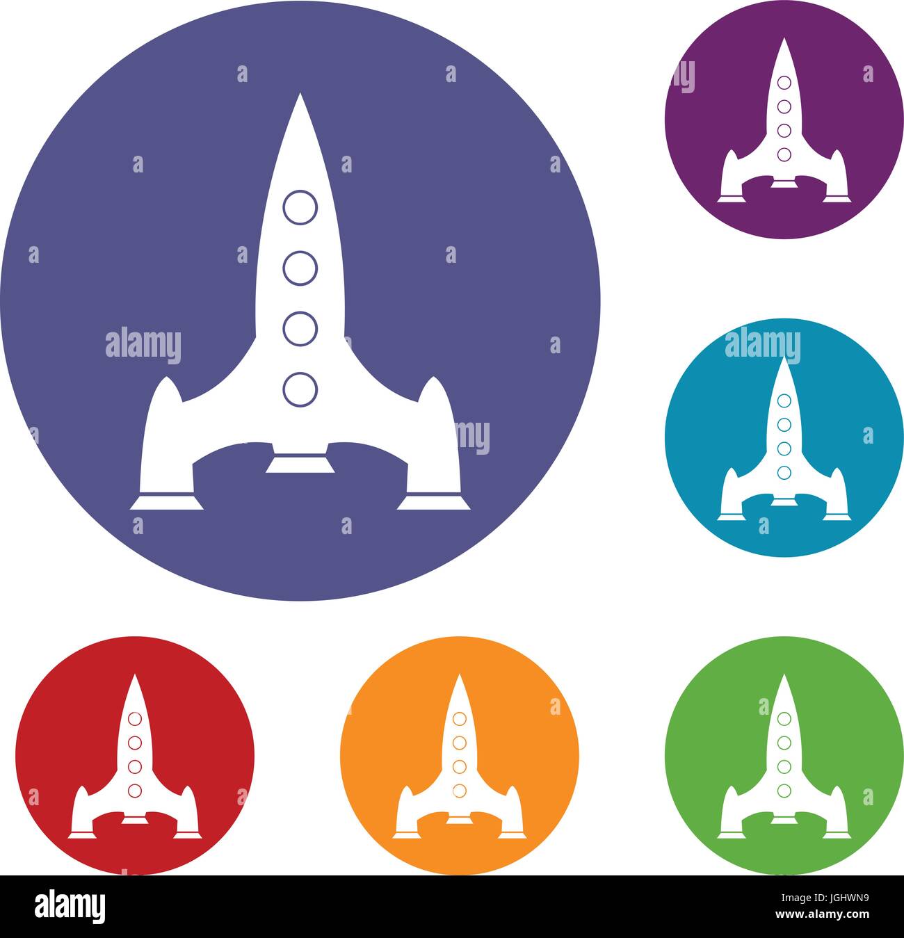 Rocket icons set Stock Vector Image & Art - Alamy