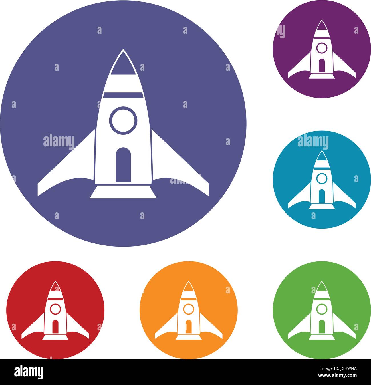 Rocket icons set Stock Vector Image & Art - Alamy