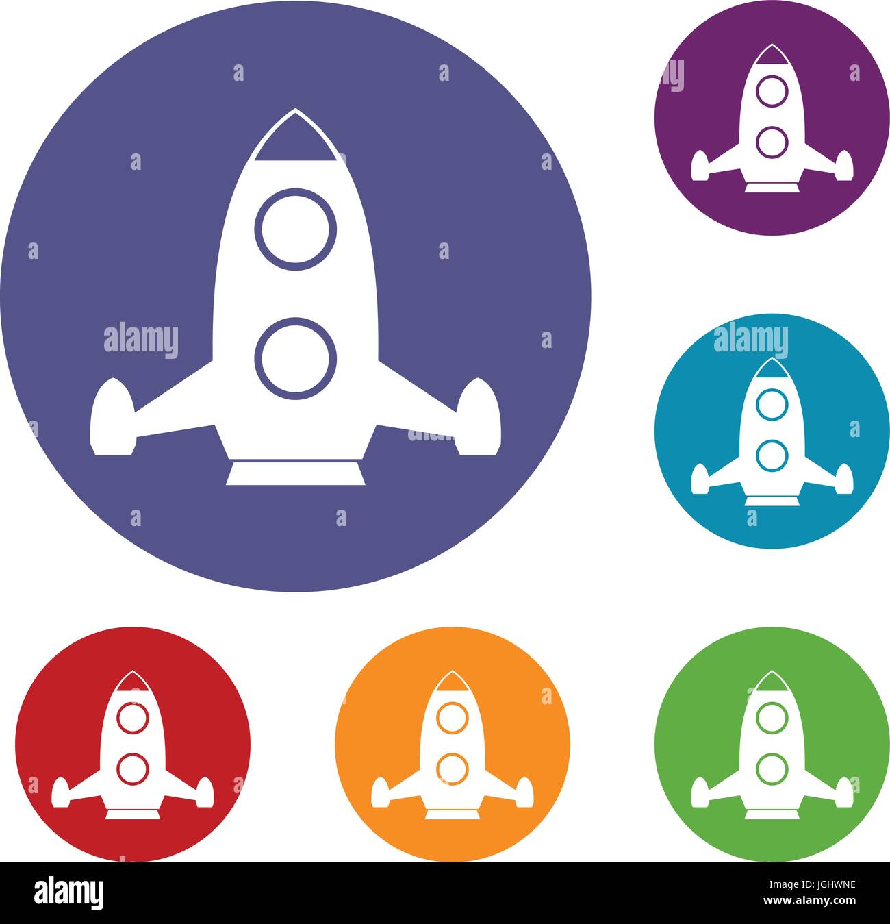 Rocket icons set Stock Vector Image & Art - Alamy