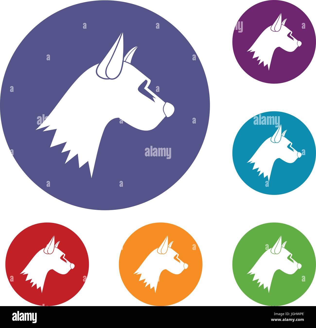 Dog icons set Stock Vector Image & Art - Alamy