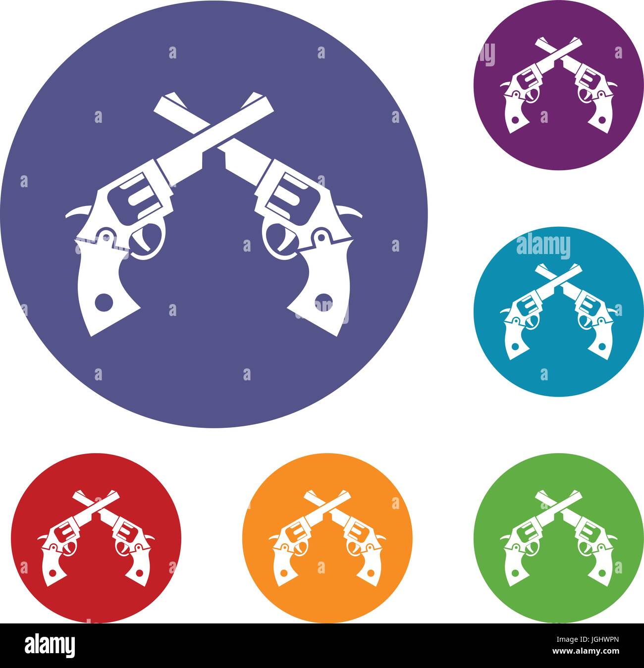 Revolvers icons set Stock Vector Image & Art - Alamy