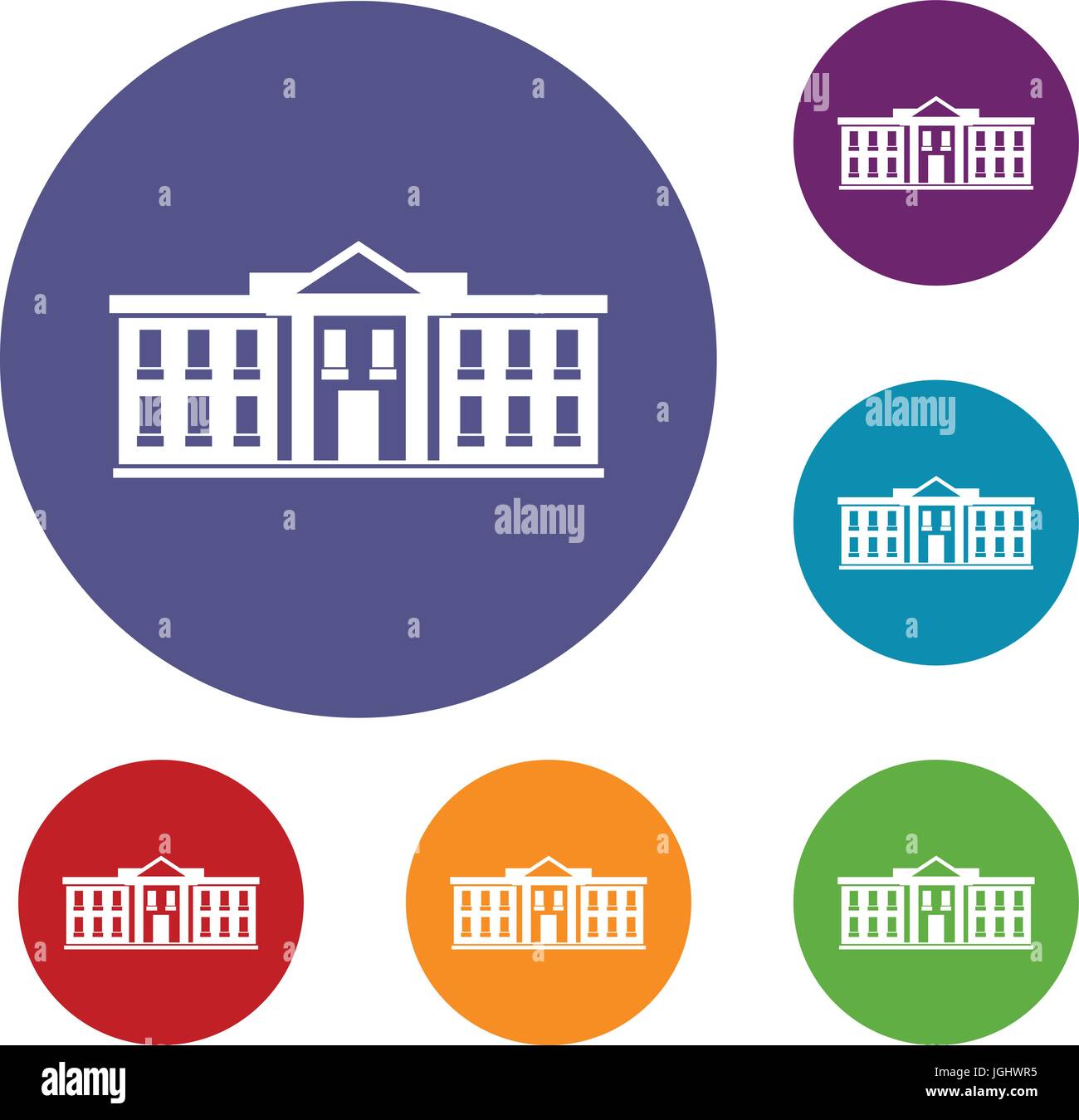 White house USA icons set Stock Vector Image & Art - Alamy