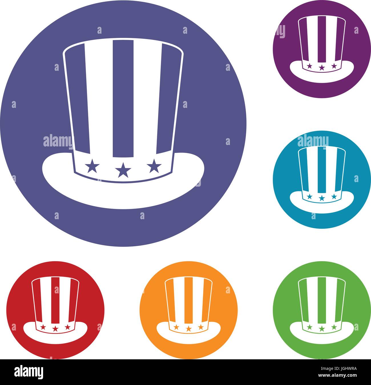 American hat icons set Stock Vector Image & Art - Alamy