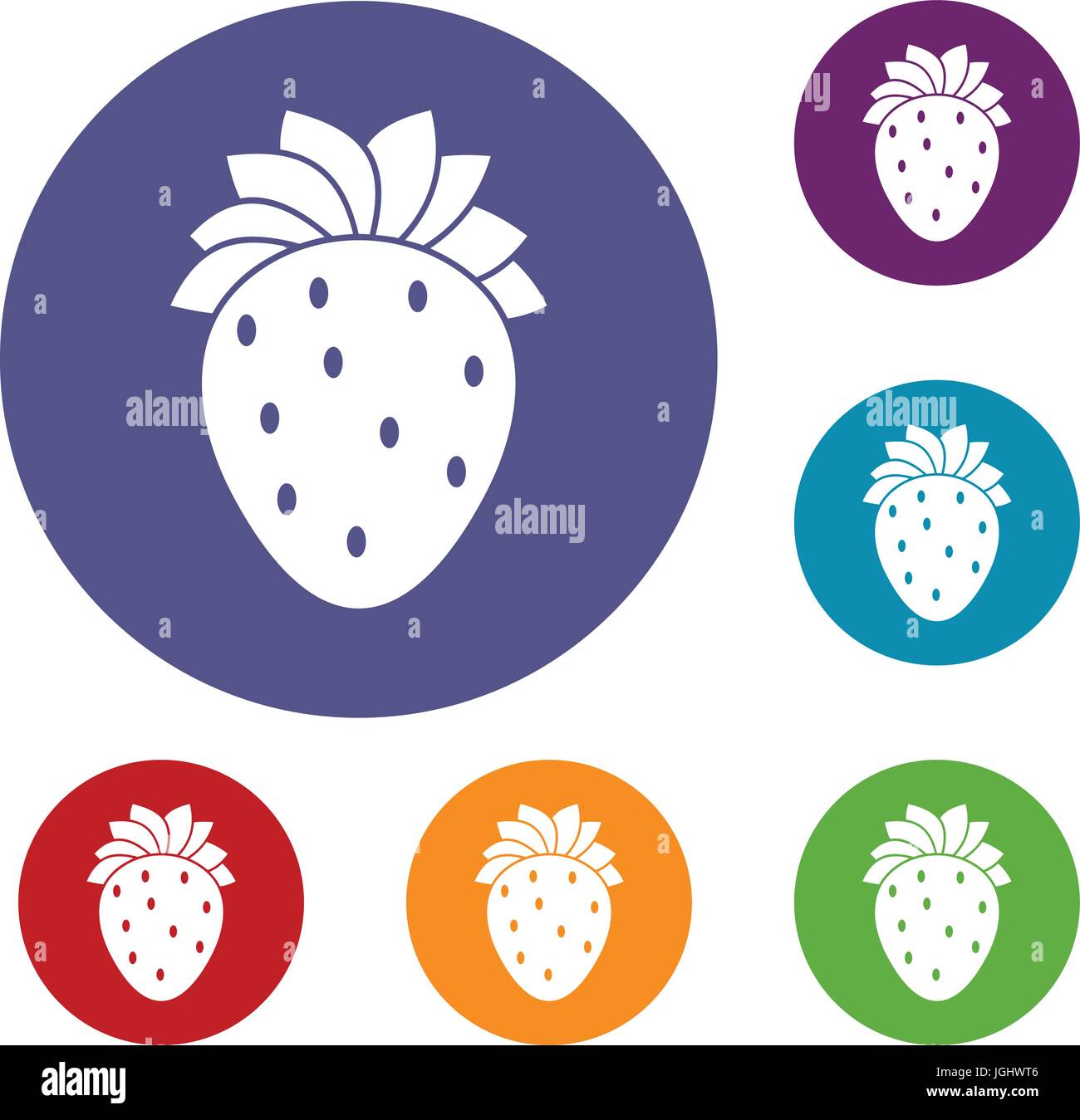 Strawberry icons set Stock Vector Image & Art - Alamy