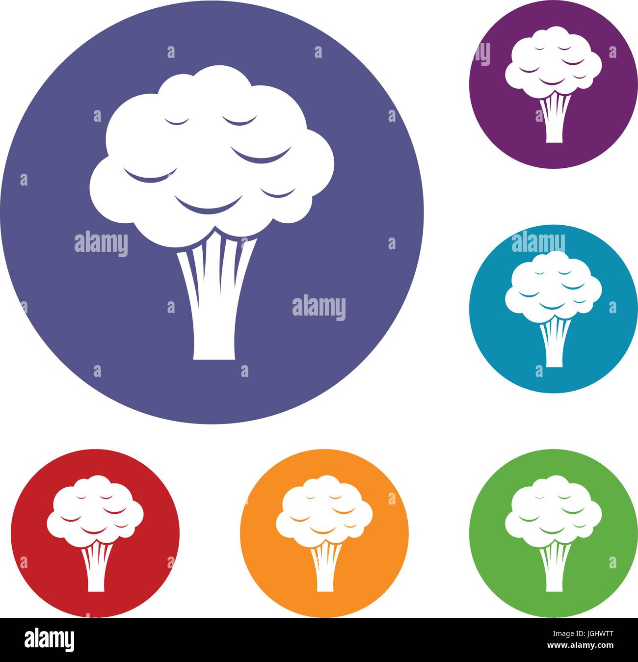 Broccoli icons set Stock Vector Image & Art - Alamy