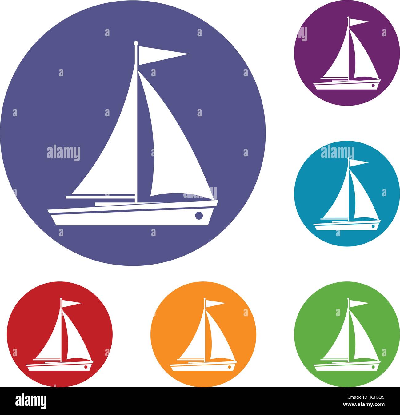 Yacht icons set Stock Vector Image & Art - Alamy