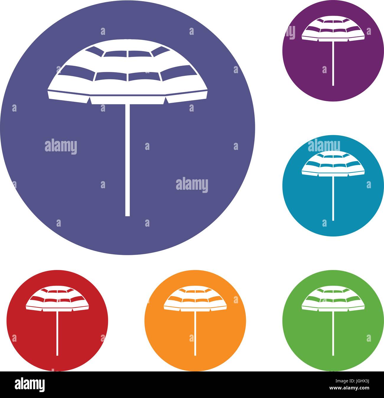 Beach umbrella icons set Stock Vector Image & Art - Alamy