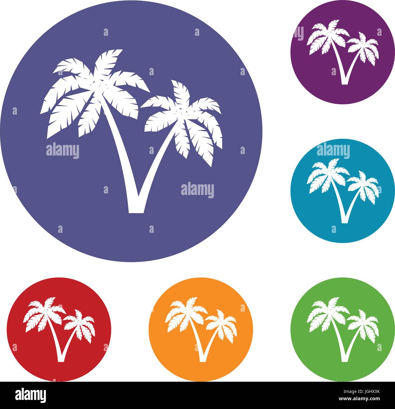 Two palms icons set Stock Vector Image & Art - Alamy