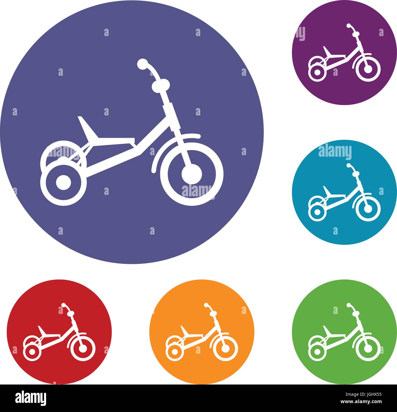 Tricycle icons set Stock Vector Image & Art - Alamy
