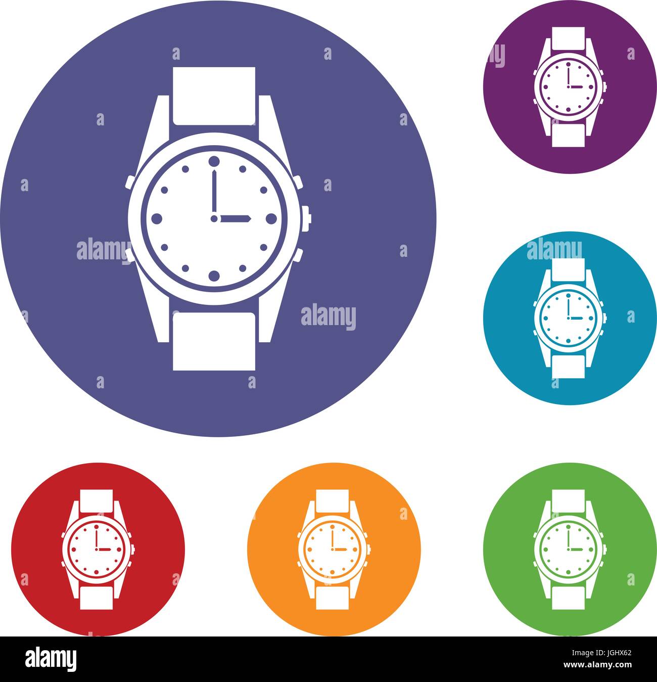Swiss watch icons set Stock Vector Image & Art - Alamy