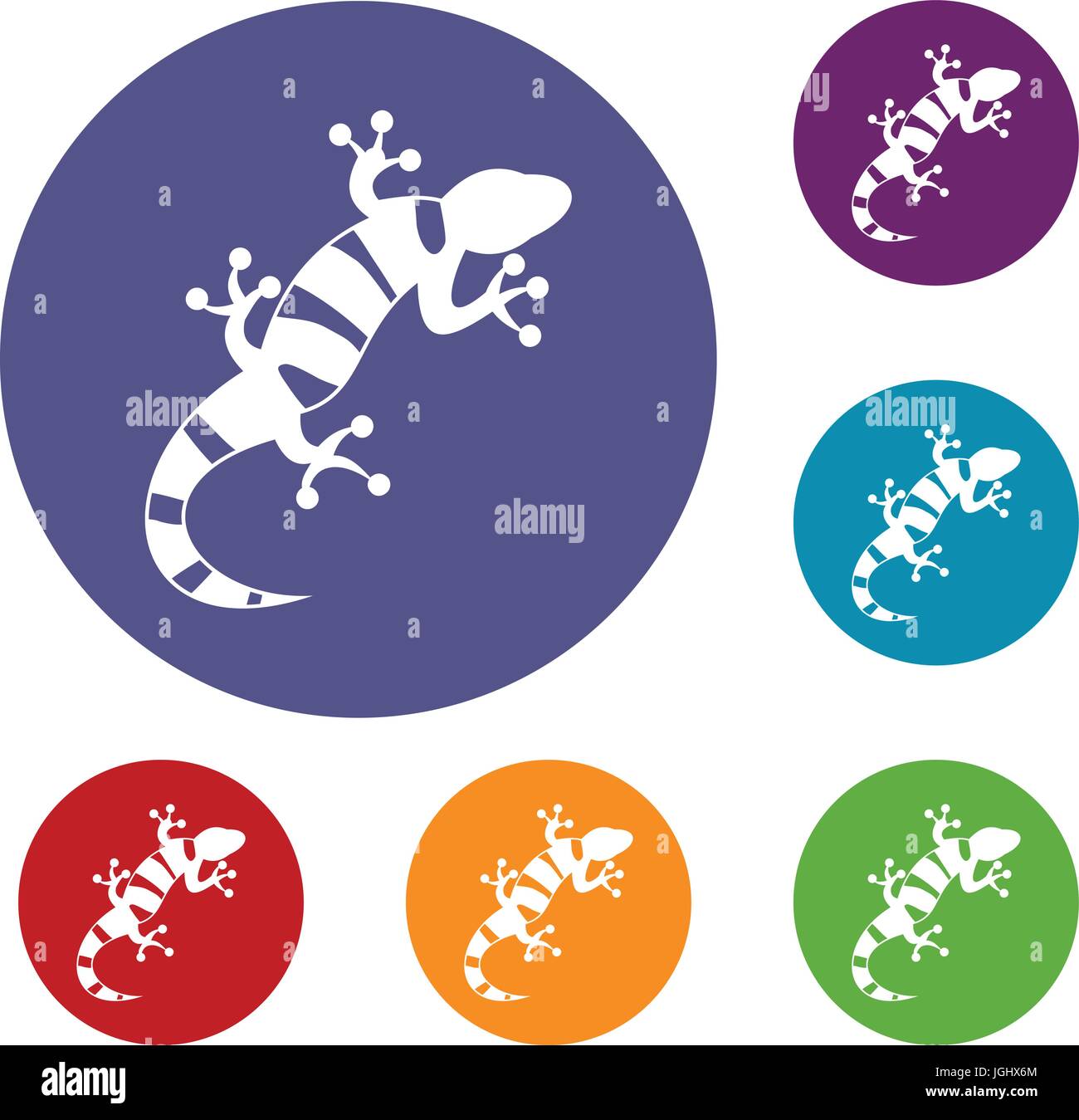 Lizard icons set Stock Vector Image & Art - Alamy