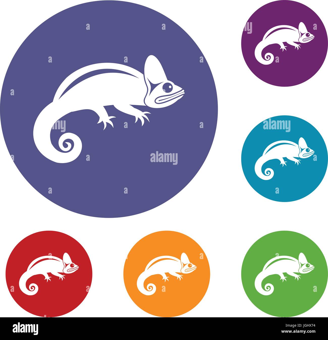 Chameleon icons set Stock Vector Image & Art - Alamy