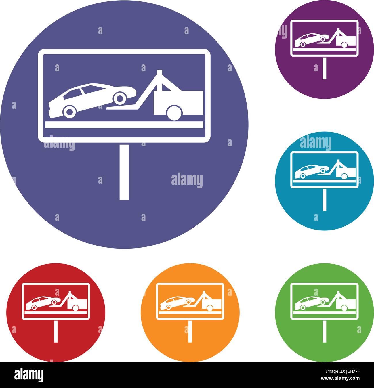No parking sign icons set Stock Vector Image & Art - Alamy